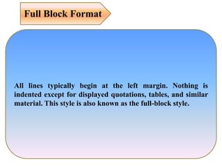 Types of letters in Communication | PPTX