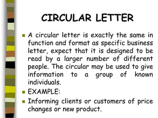 Types Of Letters Samples