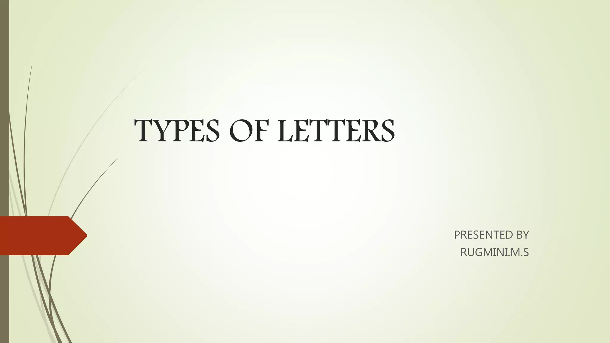 Types of letters | PPT