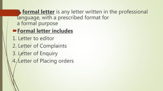 Types of letters | PPT