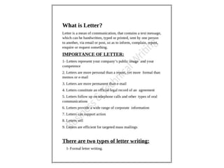 Types of letters | PPTX
