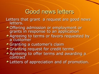 Types of letters 8-11 | PPT