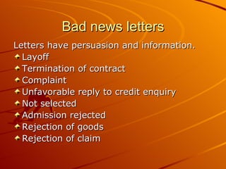 Types of letters 8-11 | PPT