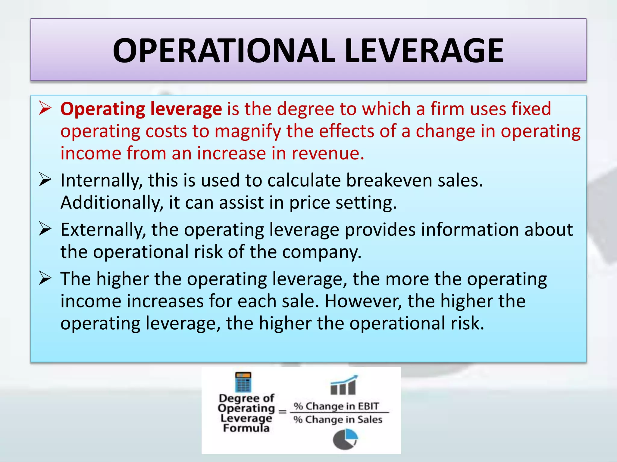 TYPES OF LEVERAGE - FINANCIAL MANAGEMENT | PPTX | Business Accounting ...