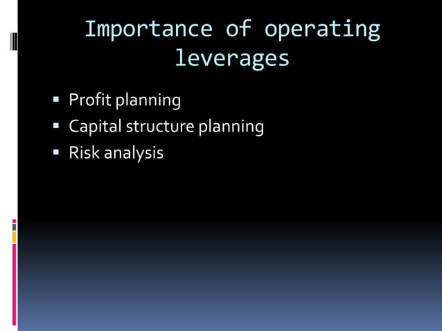 Types of leverages | PPTX | Business Accounting & Finance | Business