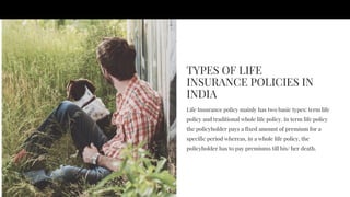 Types of Life Insurance Policies Available in India | PDF