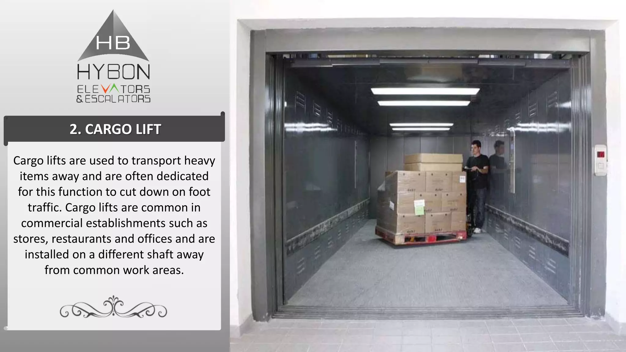 Types of lifts - Hybon Elevators | PPTX