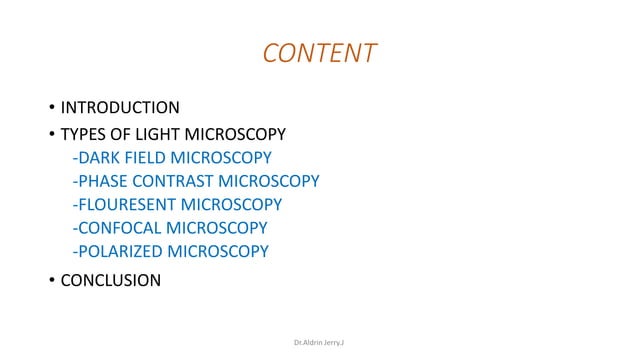 Types of light microscopy | PPTX