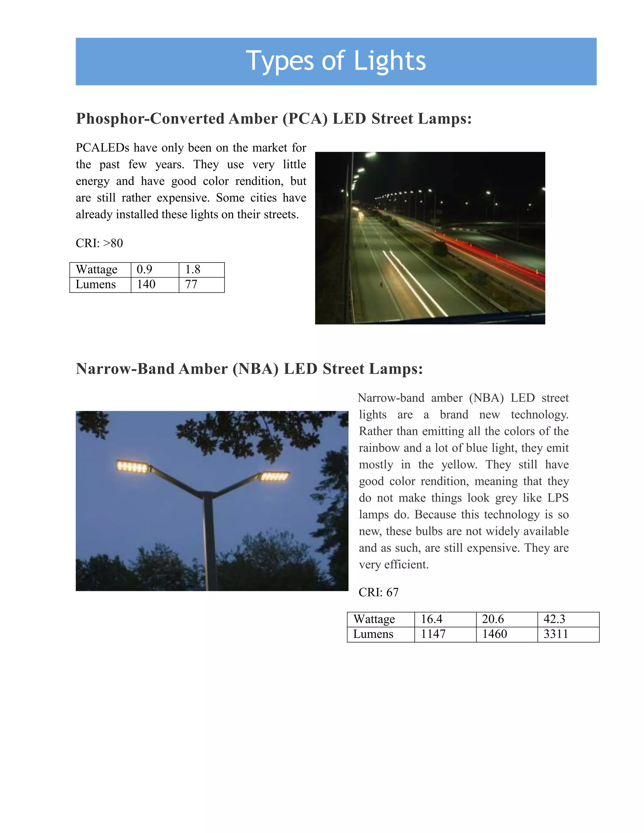 Types of lights | PPTX