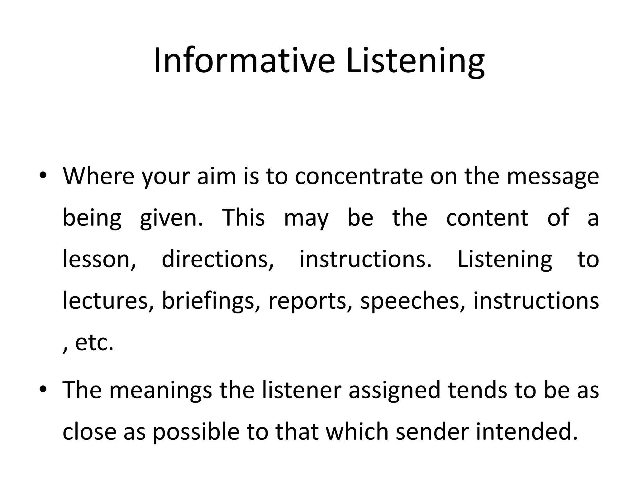 Types of listening | PPTX
