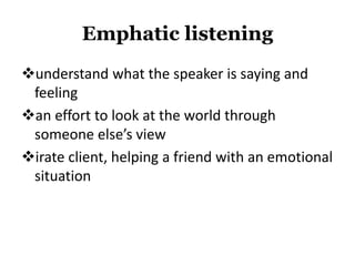 Types of listening | PPTX