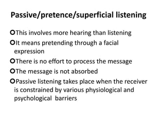 Types of listening | PPTX