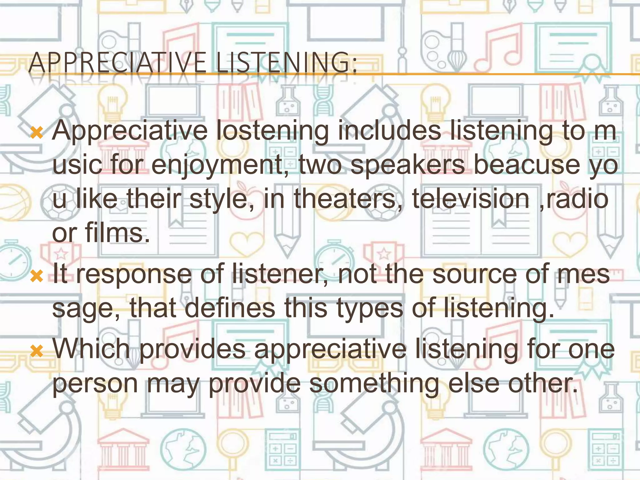 Types of listening | PPTX