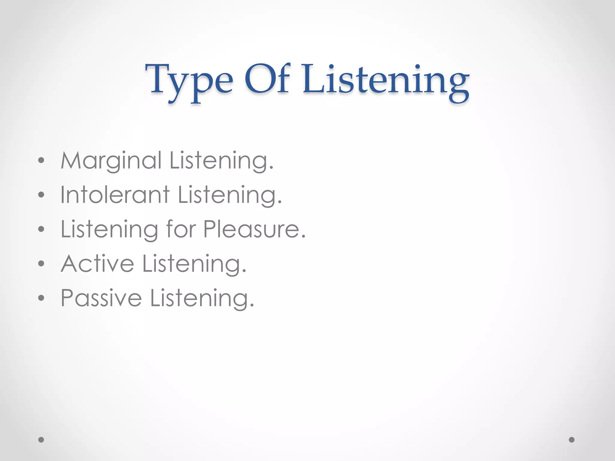Types of listening | PPTX