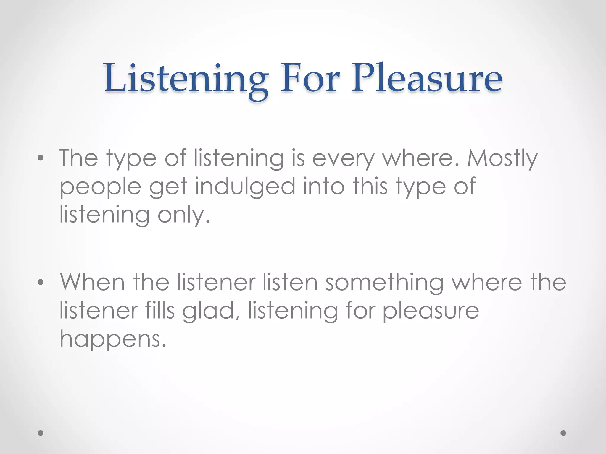 Types of listening | PPTX