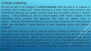 Types of listening skills | PPTX