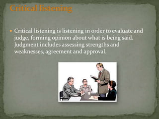 Types of listenng skills | PPTX