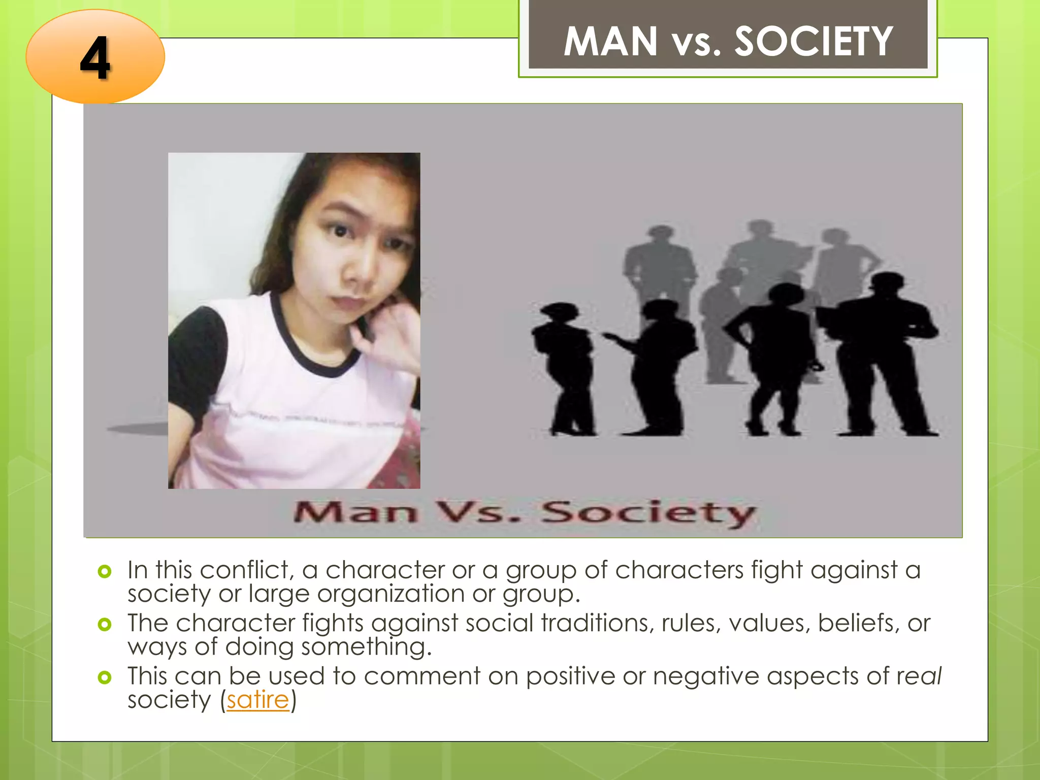 Types of Literary Conflict | PPTX | Photography | Arts and Crafts