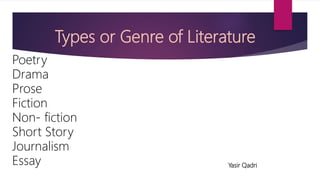 Types of literature | PPT