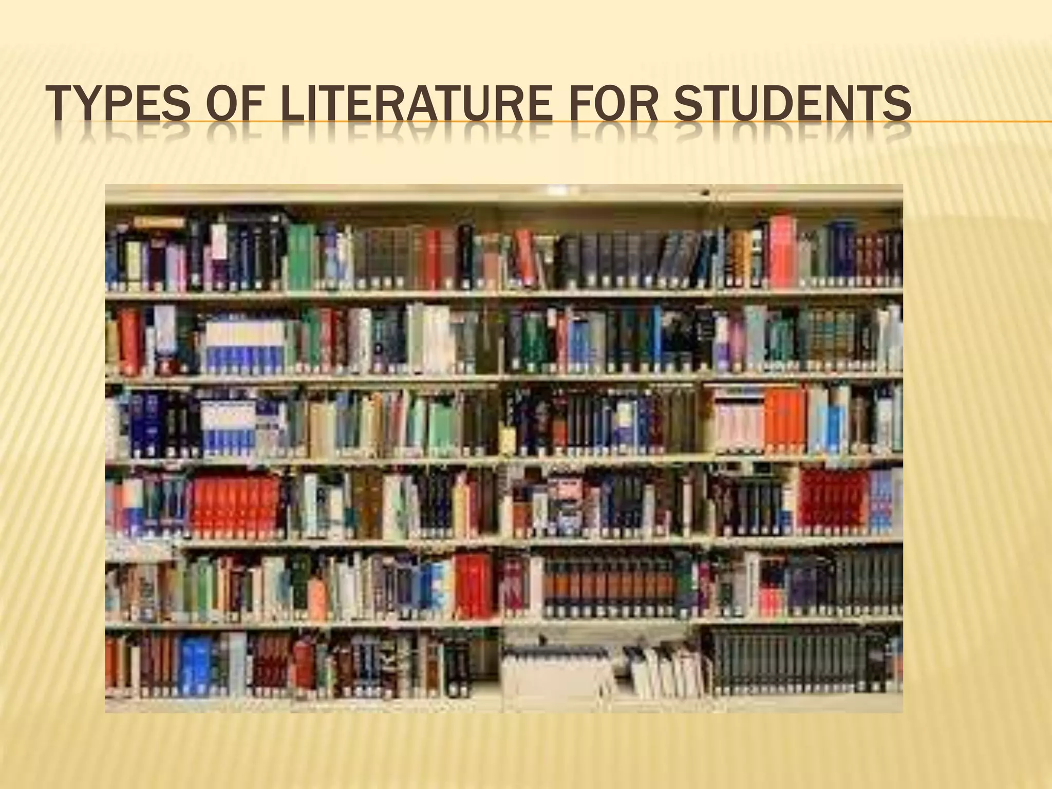 Types of Literature for Students | PPT