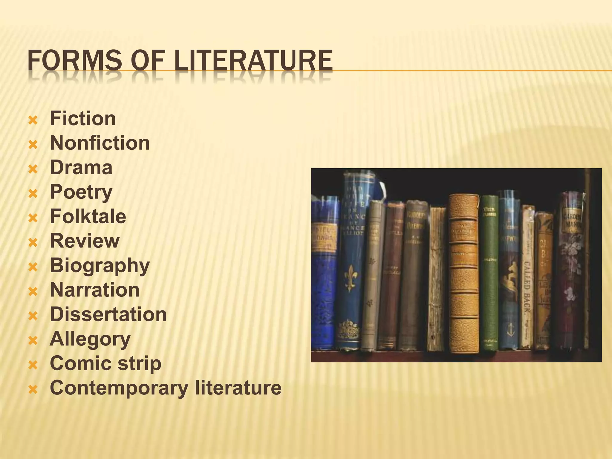 Types of Literature for Students | PPT