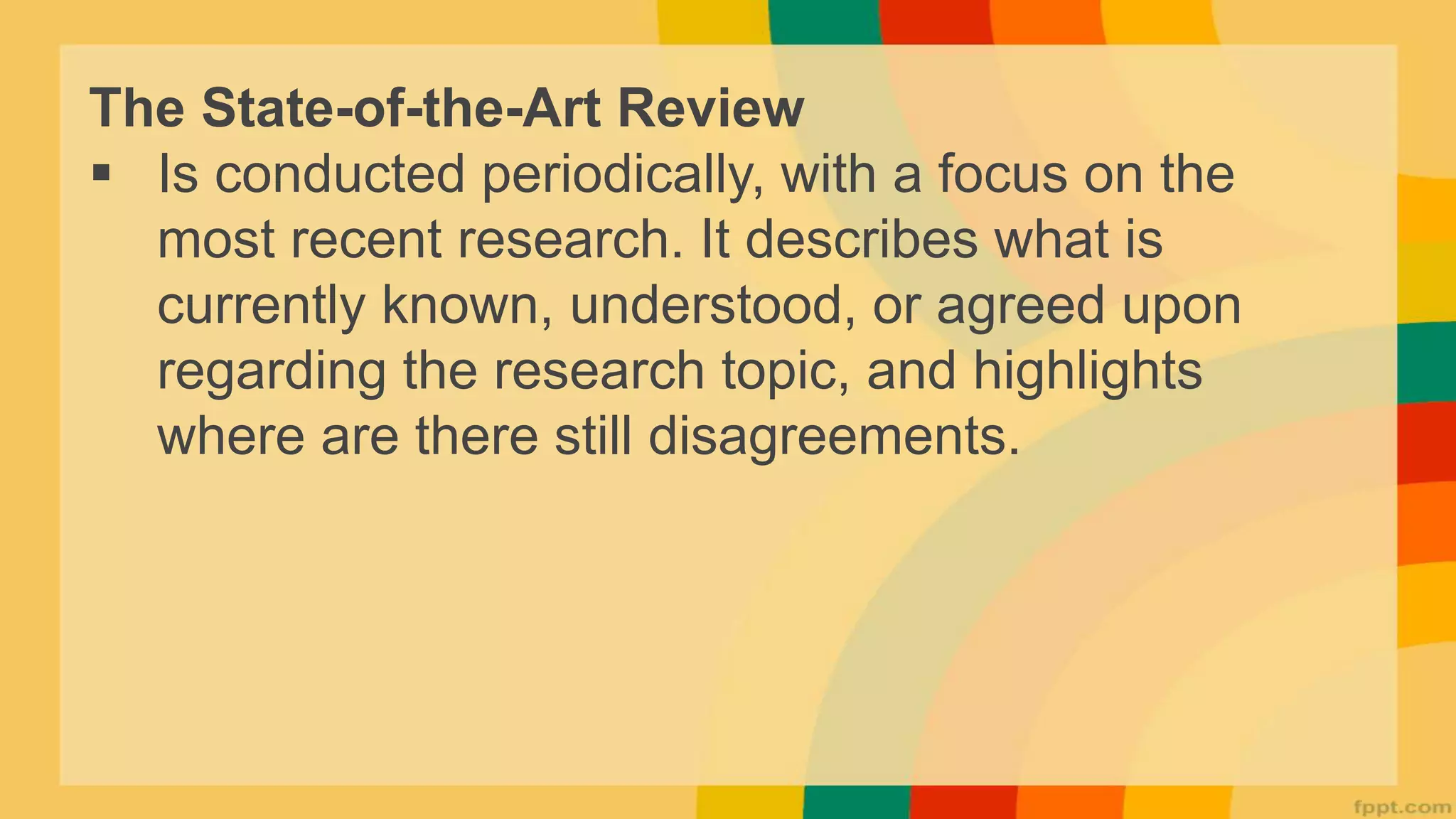 Types of literature review | PPTX