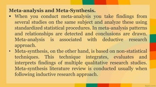 Types of literature review | PPTX