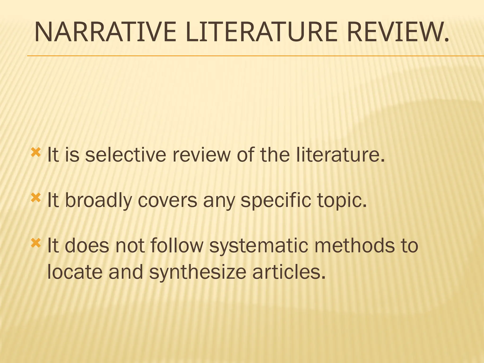 Types of literature review Types of literature review | PPTX