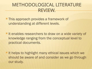 Types of literature review Types of literature review | PPTX
