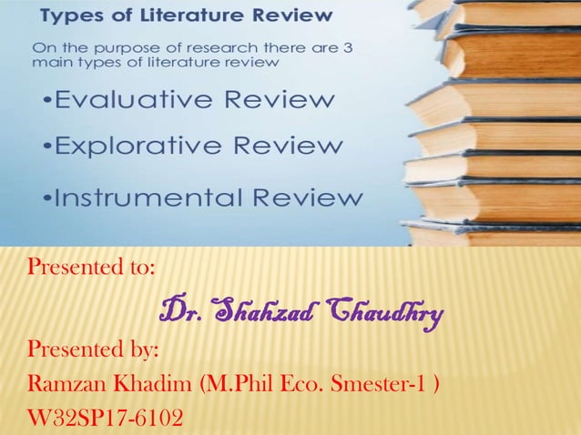 Types of literature review Types of literature review | PPTX