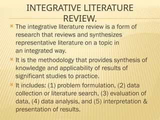 Types of literature review Types of literature review | PPTX