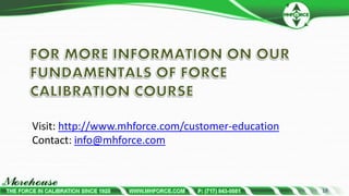 Types of Load Cells and Force Sensors Commonly used as force standards ...
