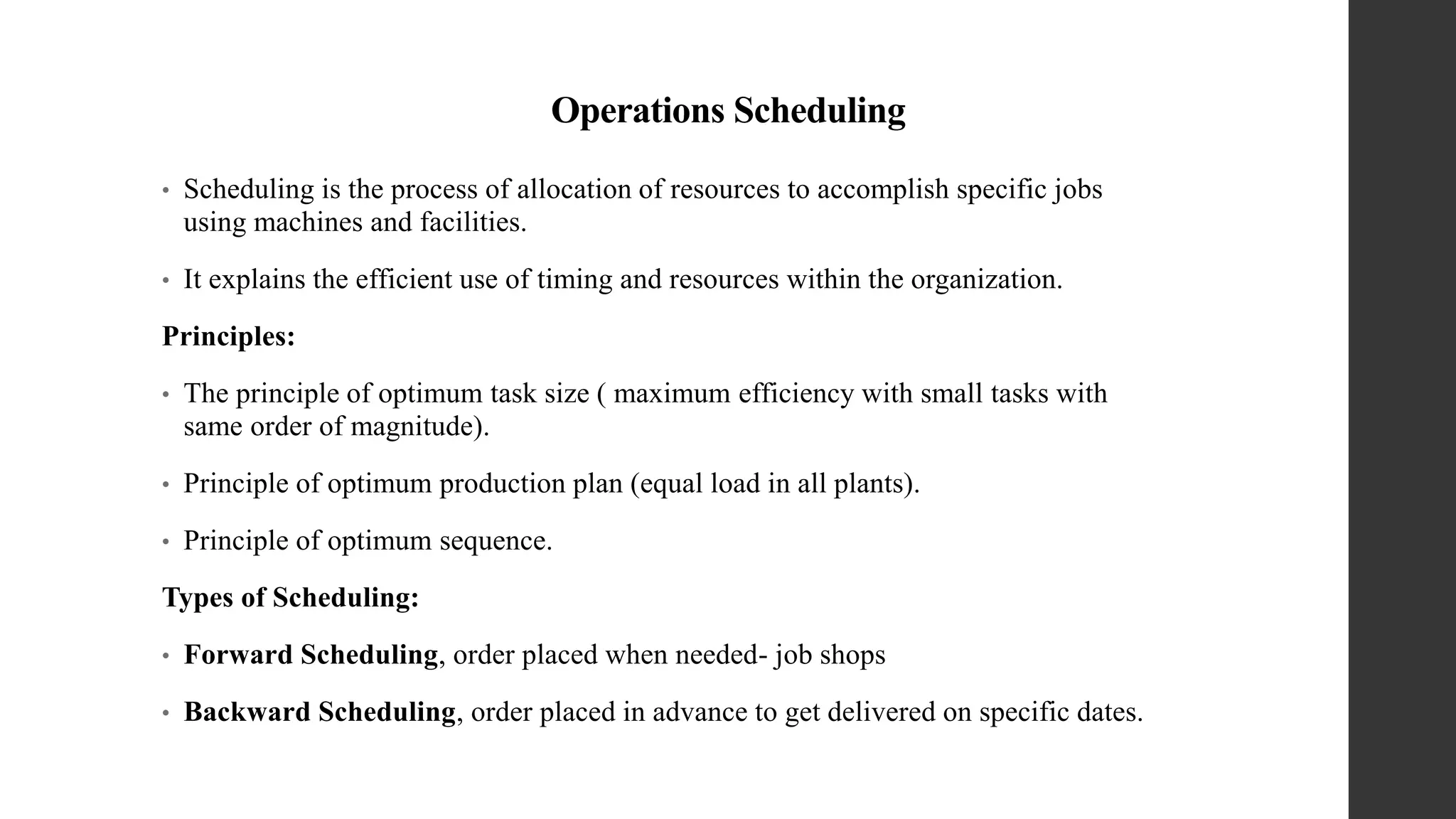 Types of loading, production & operations management | PPTX
