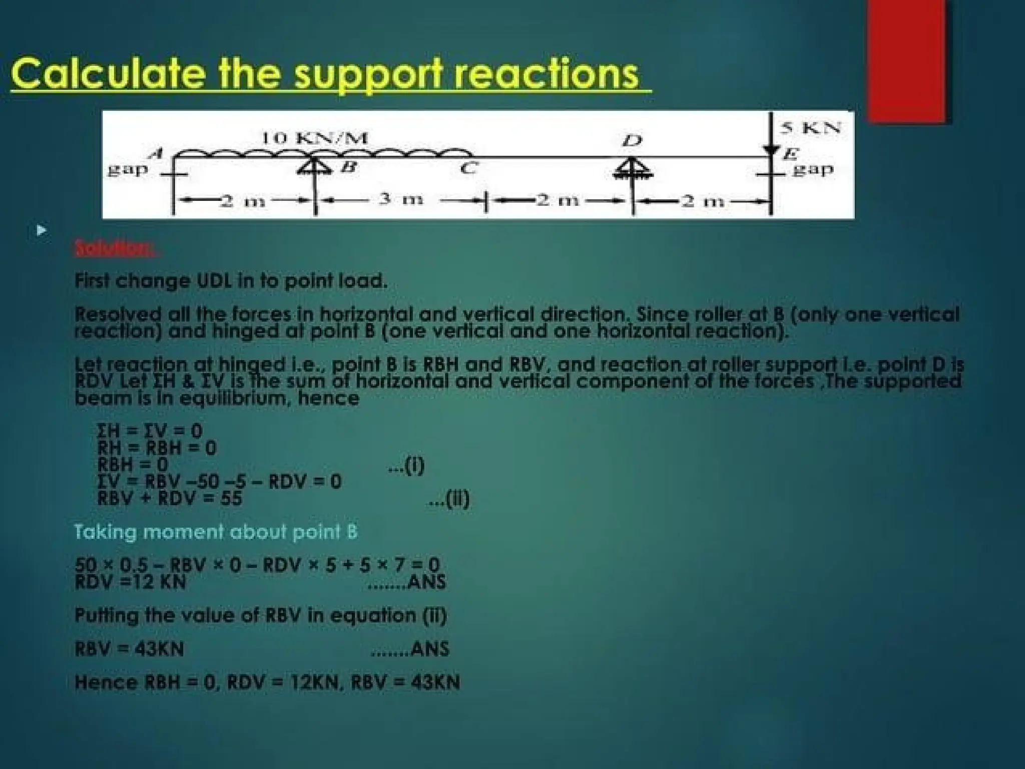 Types of load, Types of support in Engineering Mechanics | PPTX