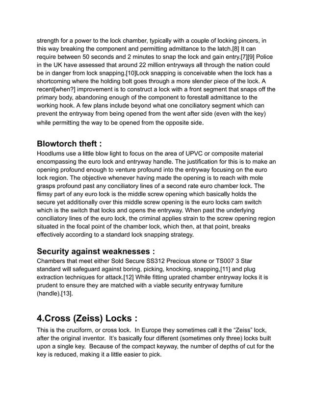 TYPES OF LOCKS.pdf | Arms & Ammunition | Sensitive Topics
