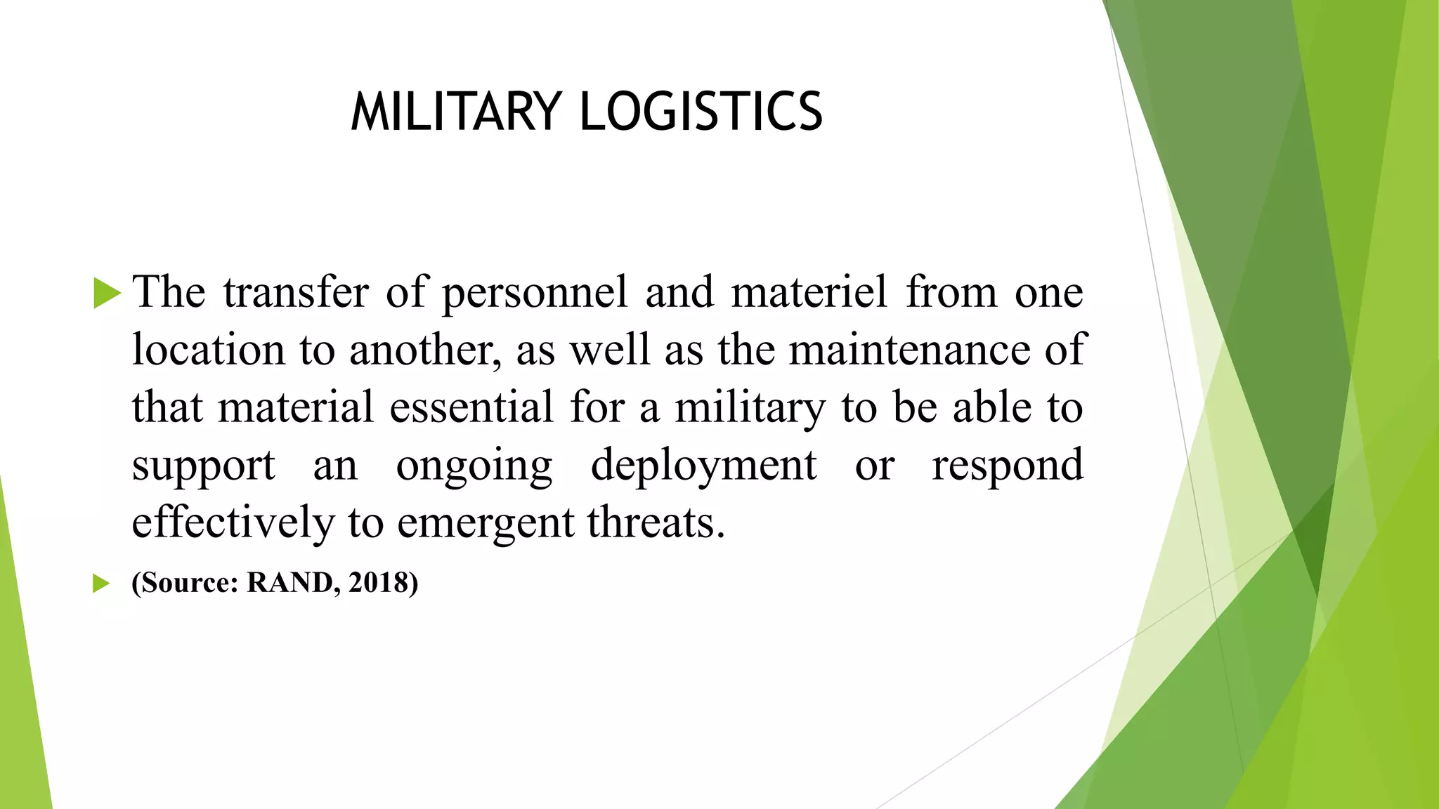 Types of logistics ppt | PPTX