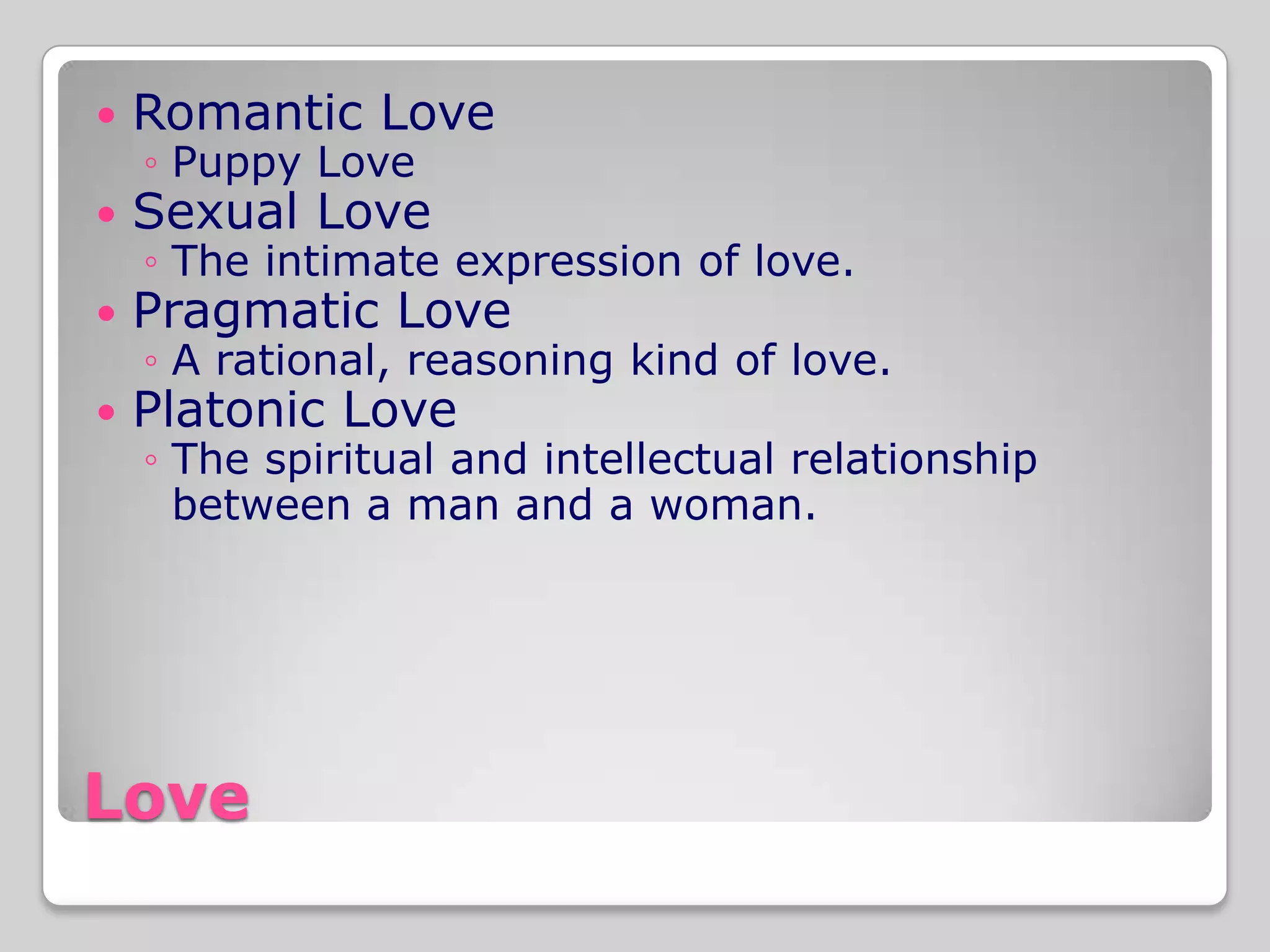 Types of love | PPTX