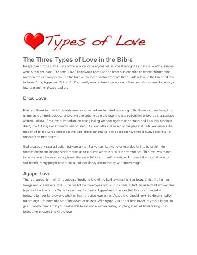 Types Of Love Types Of Love