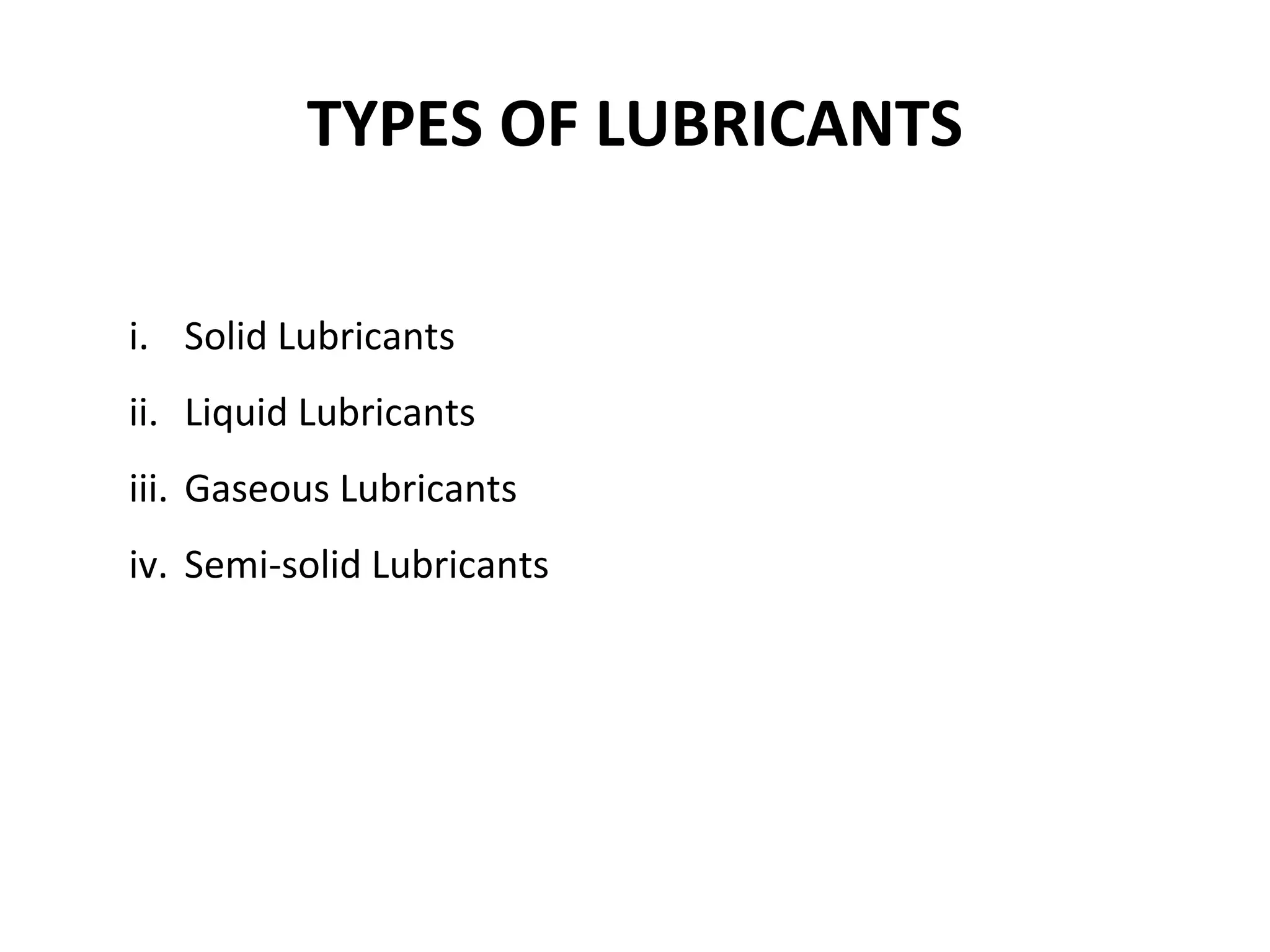 Types of lubricants | PPT
