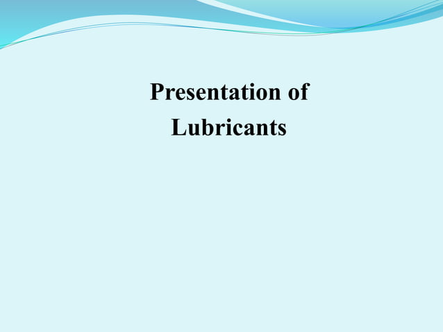 Types of lubricants | PDF | Chemistry | Science