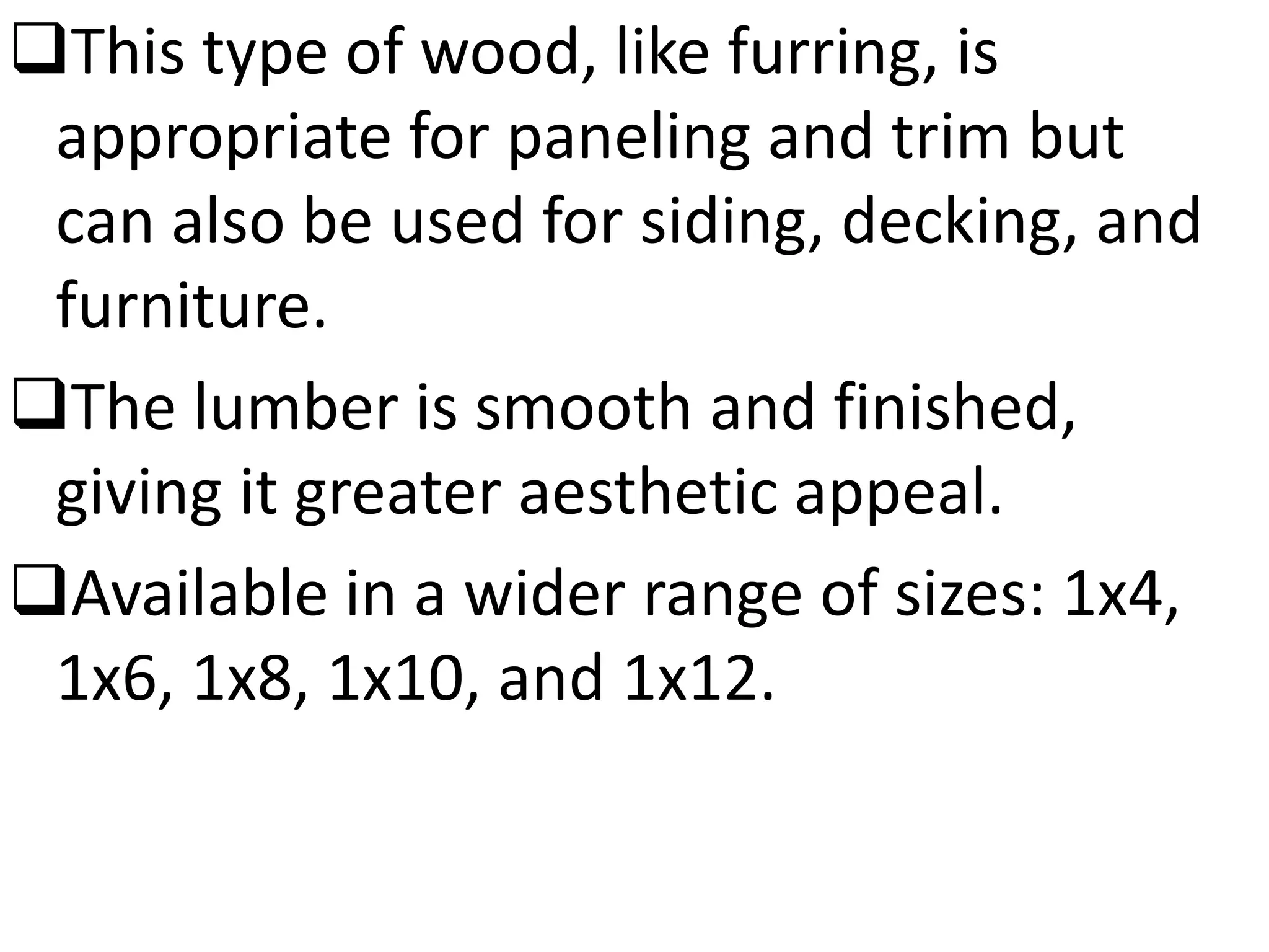 Types of lumber presentation | PPTX