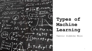 Types of Machine Learning- Tanvir Siddike Moin | PPTX