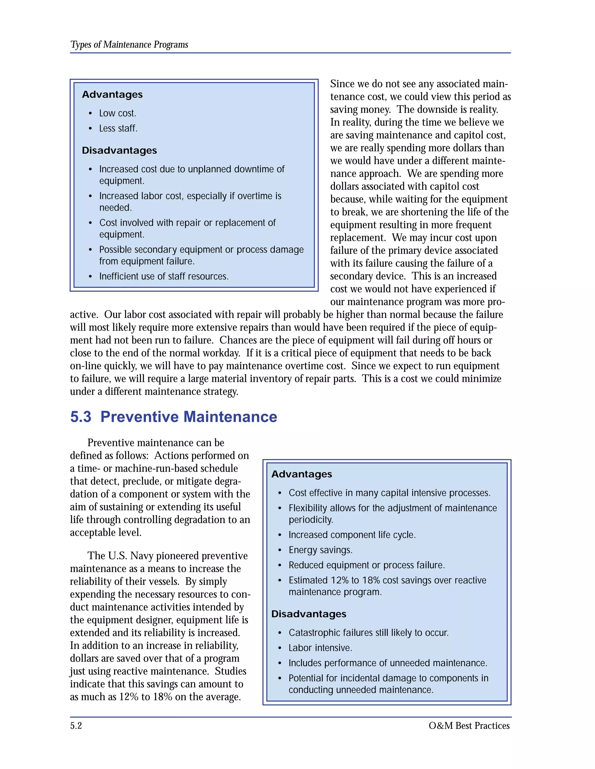 Types of maintenance | PDF | Business | Business and Finance