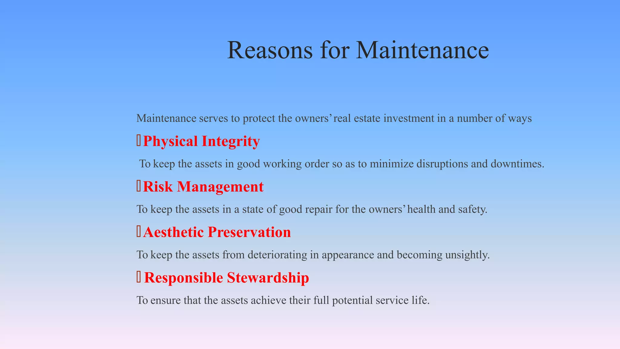 Types of maintenance, maintenance in plant ,maintenance type | PPTX