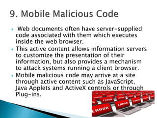 Types of malicious software and remedies | PPTX