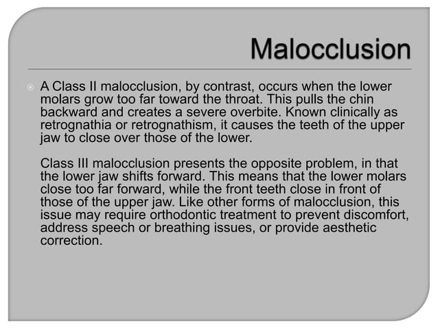 Types of Malocclusion | PPT