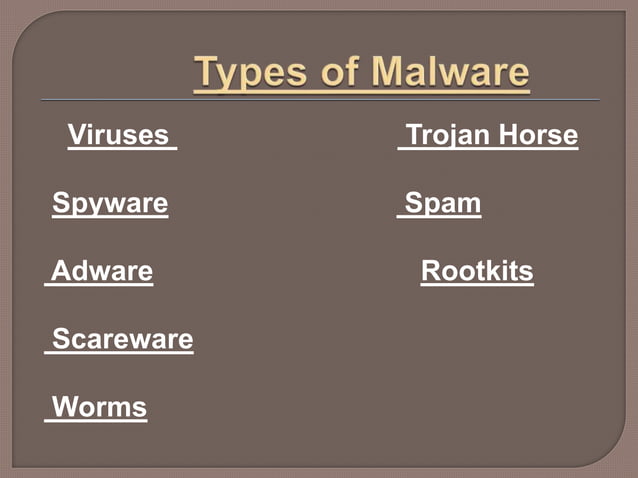 Types of malware | PPTX