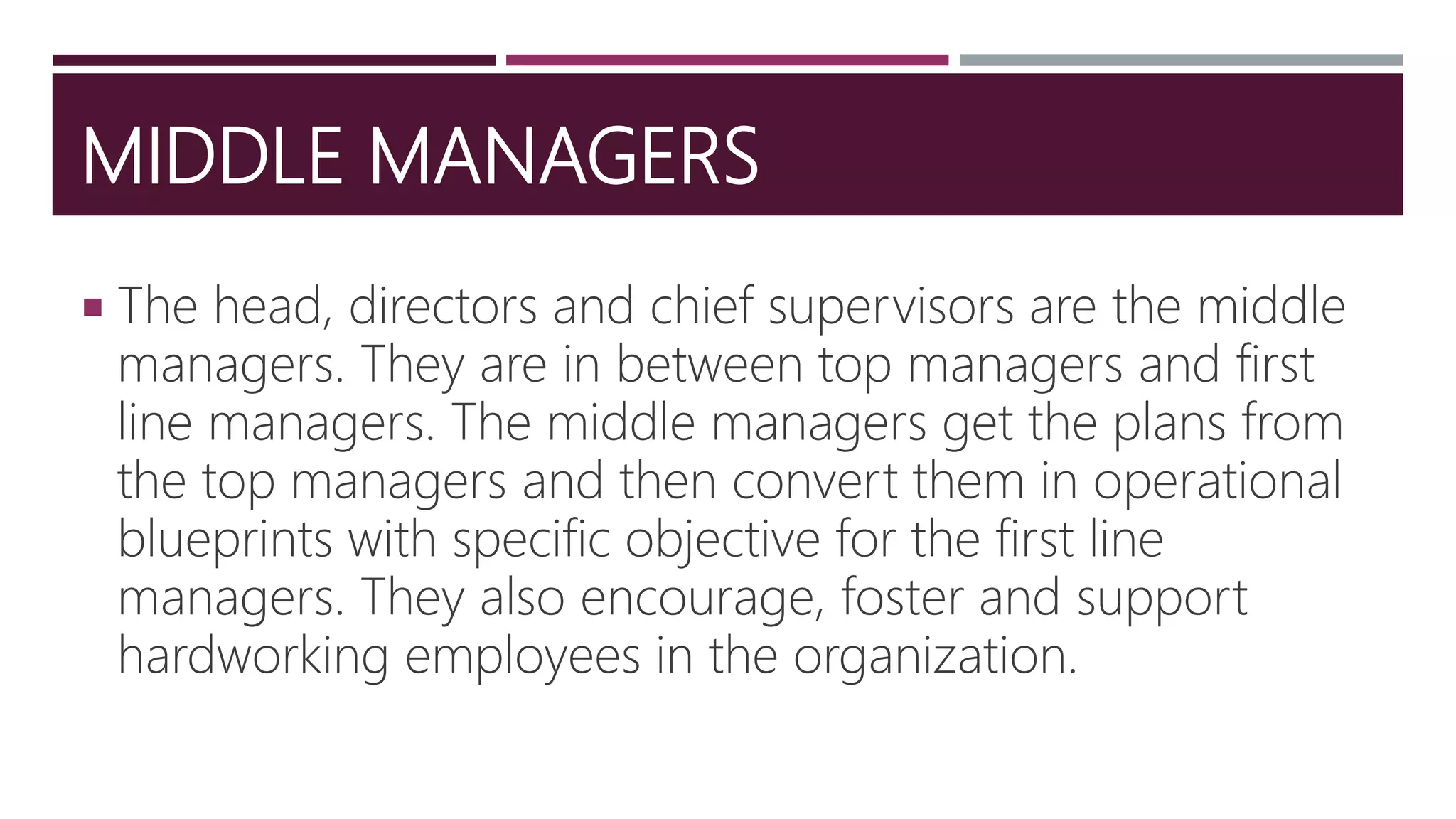 Types of Managers | PPTX