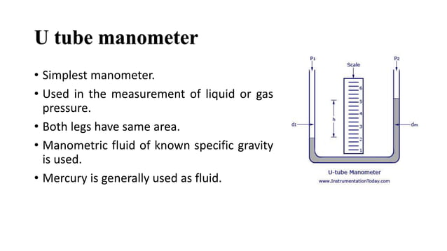 Types of manometers | PPTX | Physics | Science
