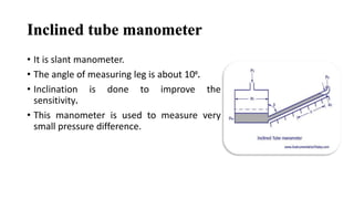 Types of manometers | PPTX